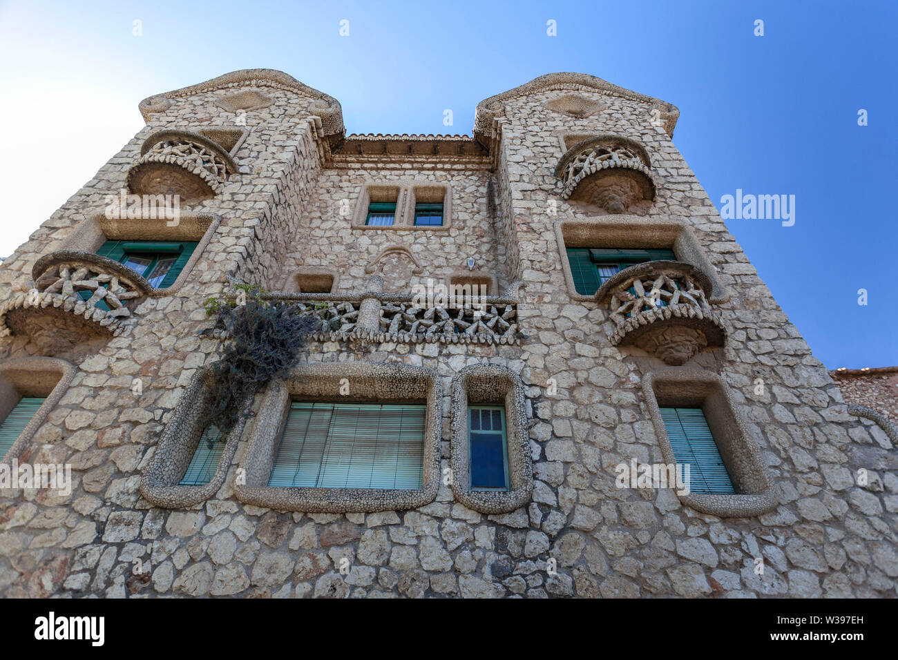El Papiol, Spain. Modernist style building, Can Bou or Casa de Pedra ...