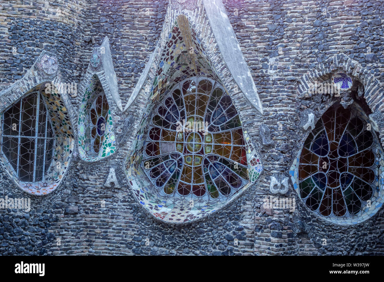 Colonia Guell,Spain.Church, Cripta of Colonia Guell, modernist ...