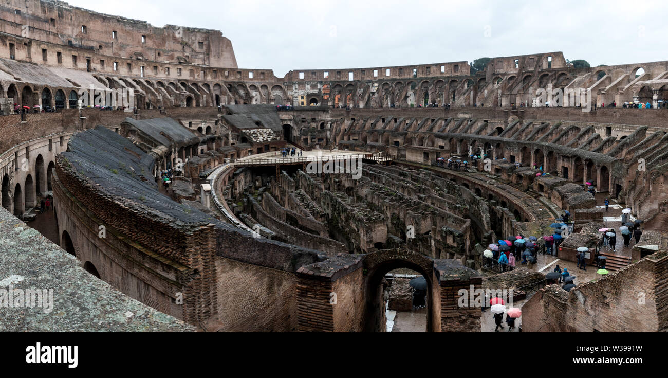 Colosseum rome interior column hi-res stock photography and images - Alamy