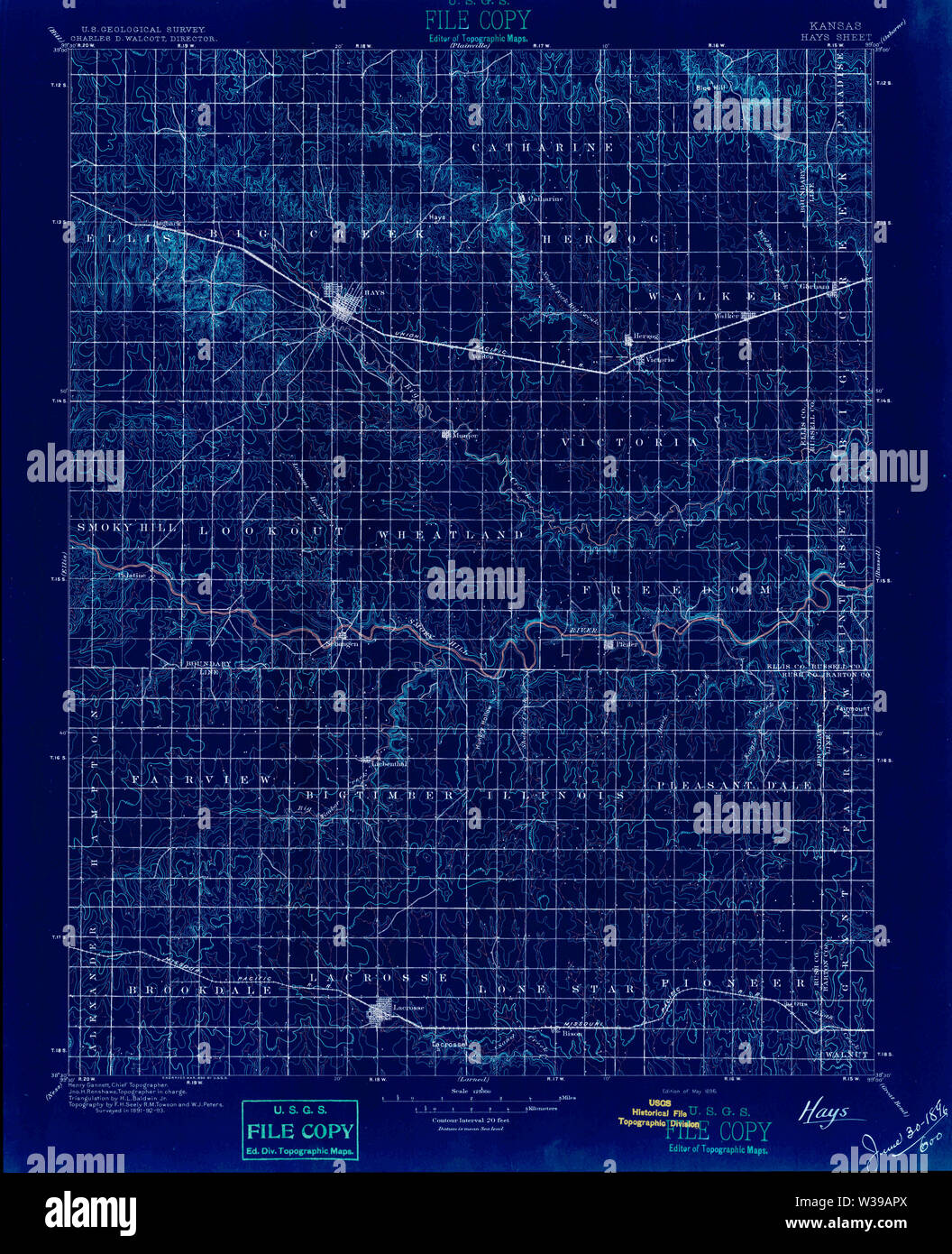 Map of hays kansas hi-res stock photography and images - Alamy