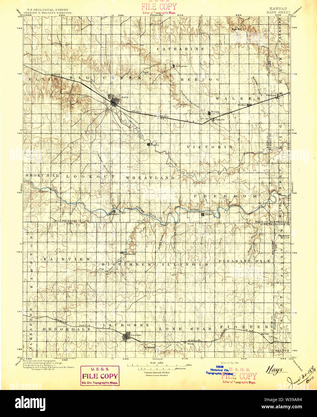 Map of hays hi-res stock photography and images - Alamy