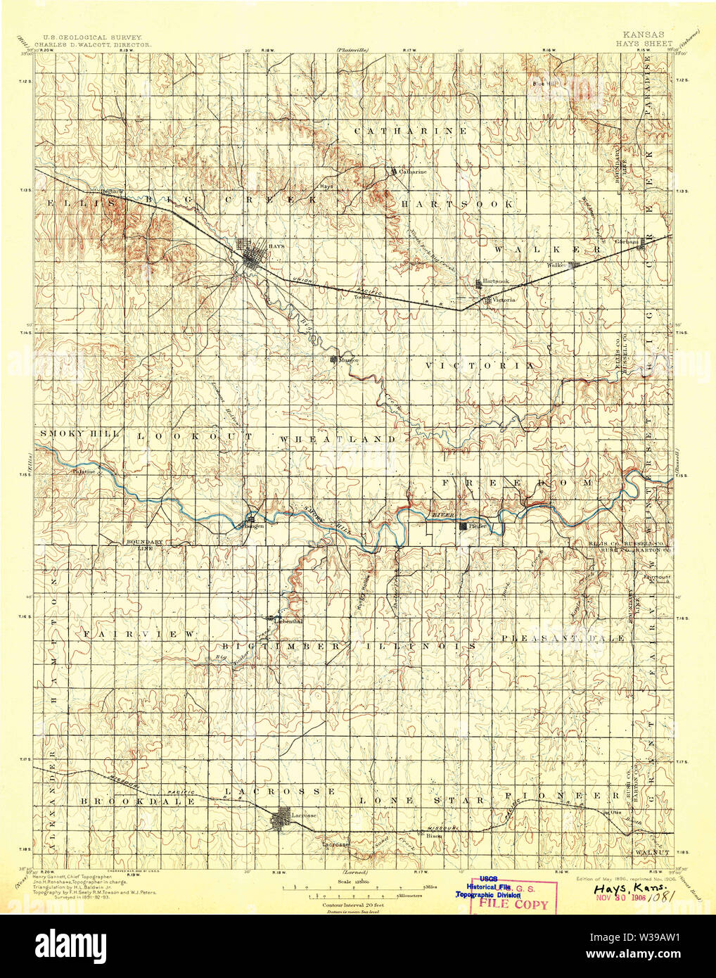 Map of hays kansas hi-res stock photography and images - Alamy