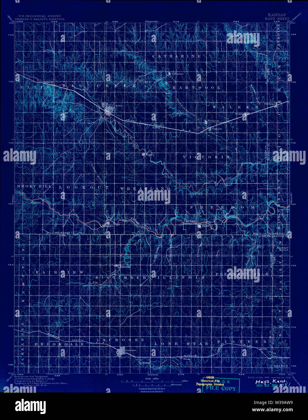 Map of hays kansas hi-res stock photography and images - Alamy