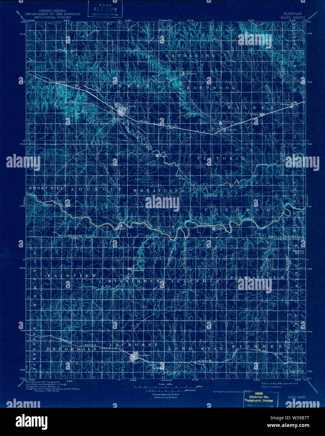 Map of hays kansas hi-res stock photography and images - Alamy