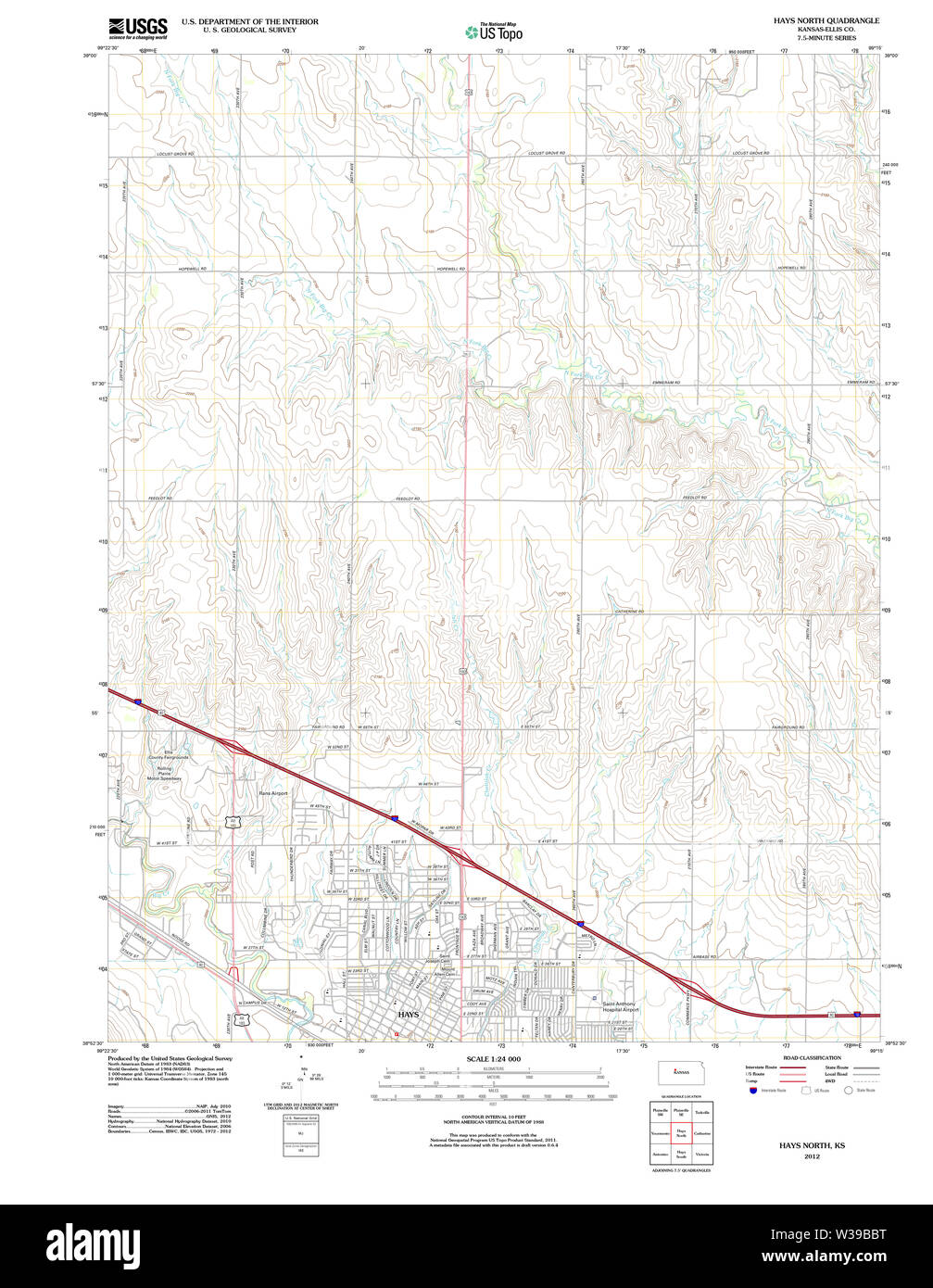 Map of hays hi-res stock photography and images - Alamy