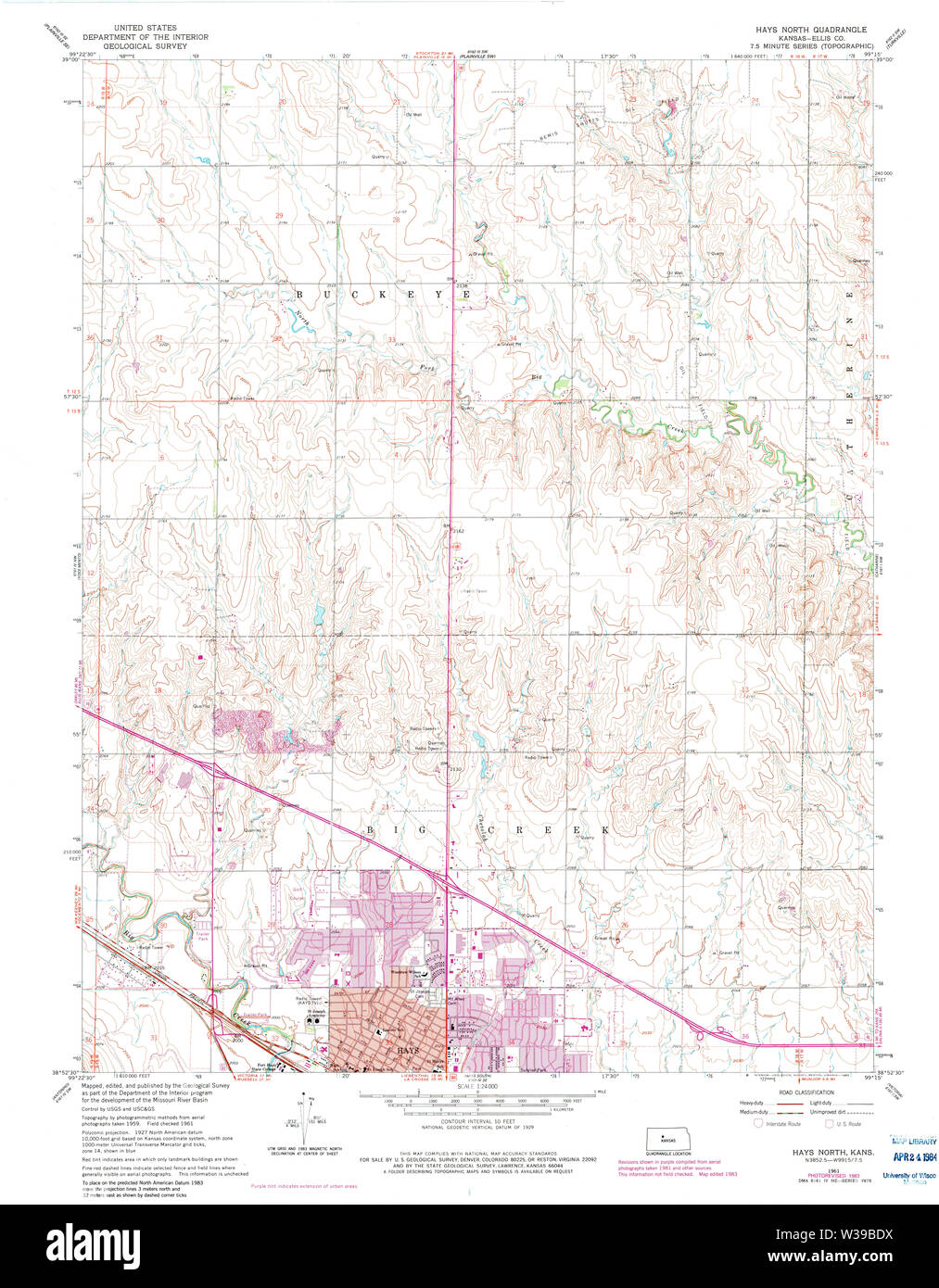 Map of hays kansas hi-res stock photography and images - Alamy