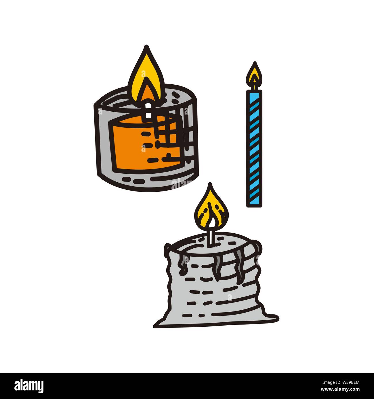 Candle Celebration Design Graphic Template Vector Stock Vector Image ...