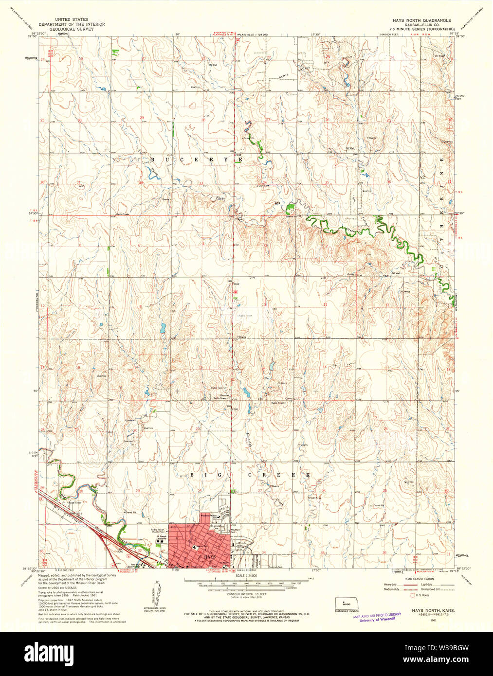 Map of hays kansas hi-res stock photography and images - Alamy