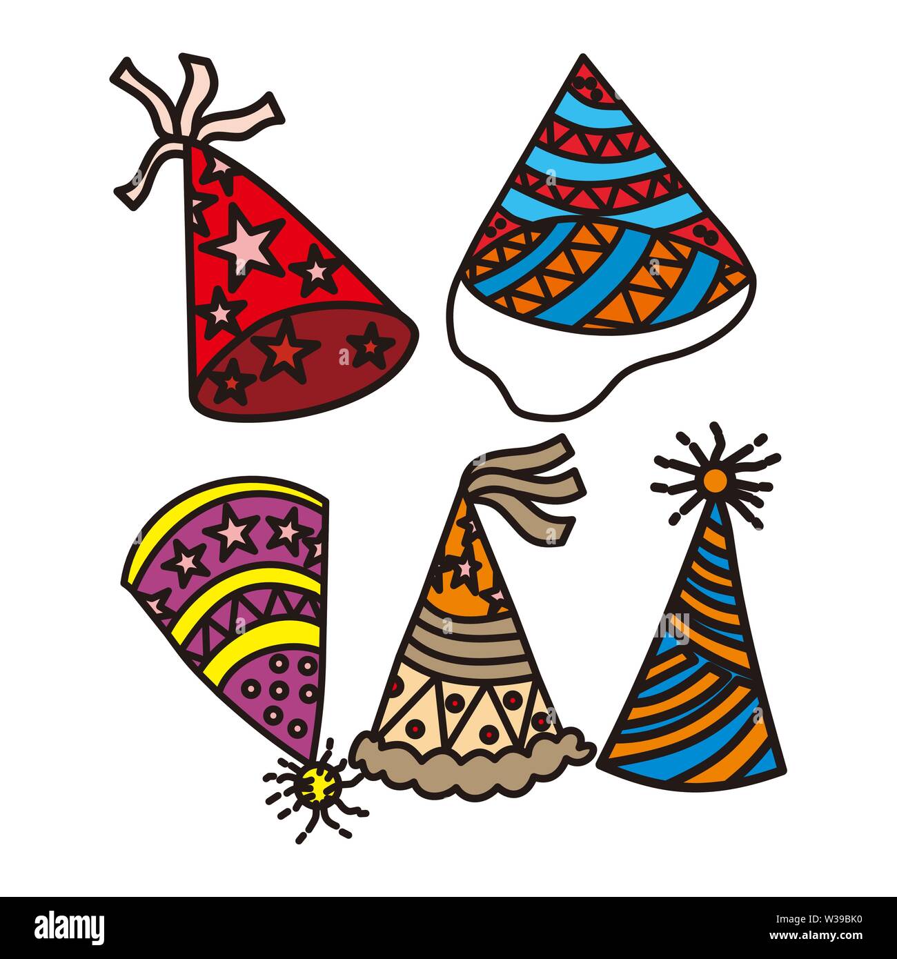 Birthday Hat Design Graphic Template Vector Stock Vector Image & Art ...