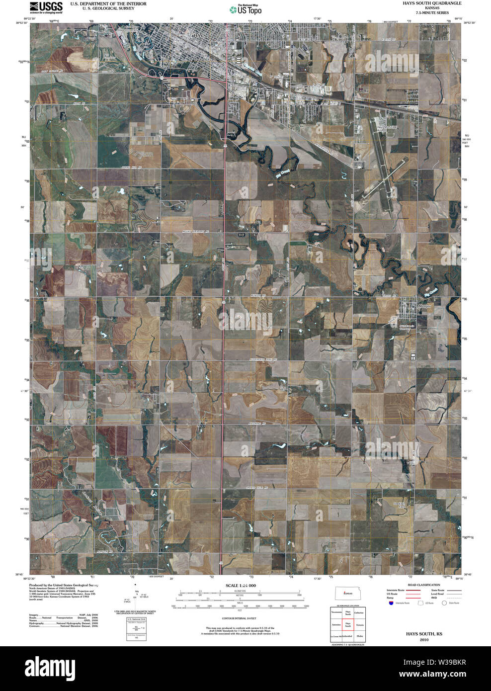 Map of hays hi-res stock photography and images - Alamy