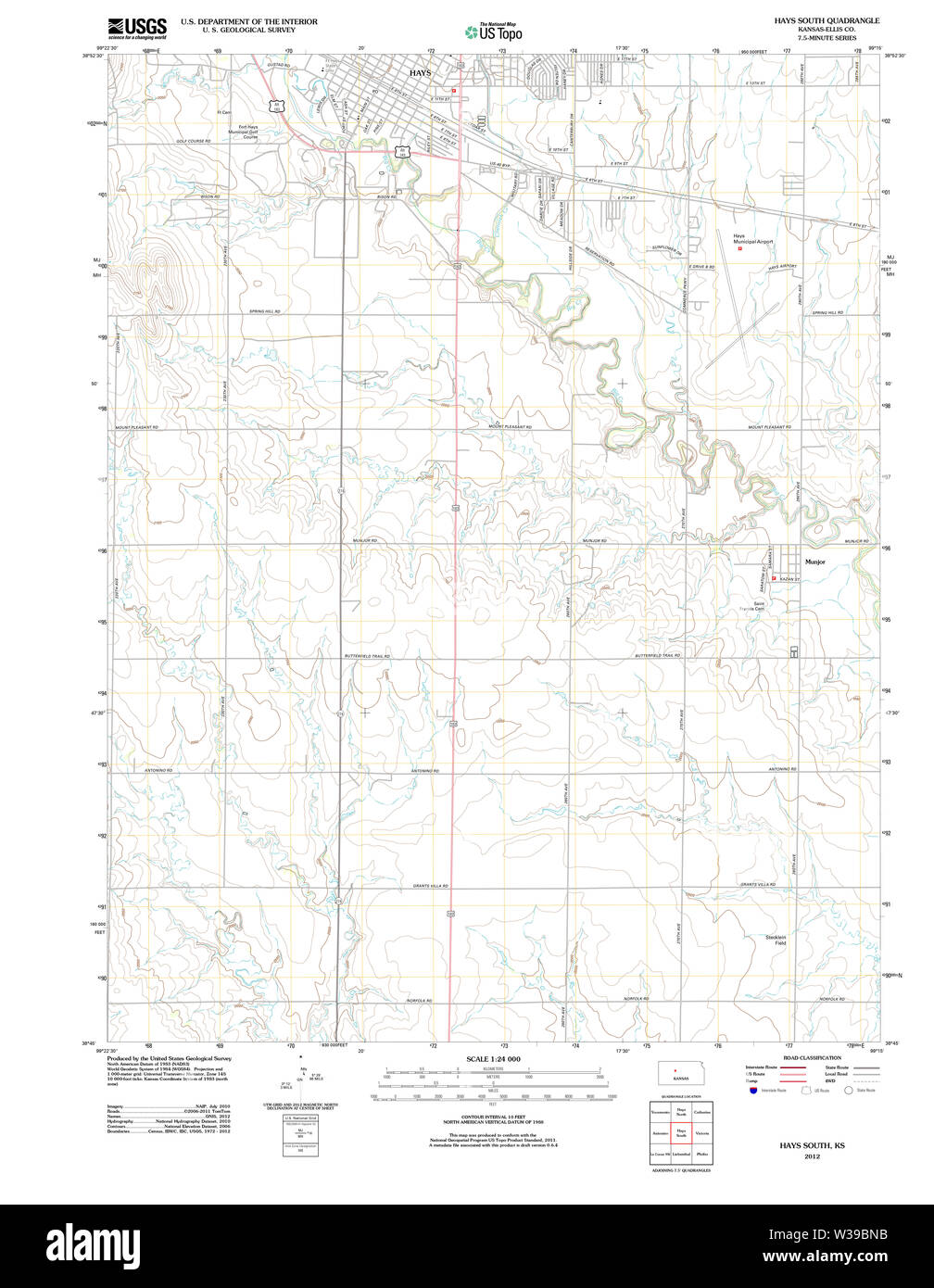Map of hays kansas Cut Out Stock Images & Pictures - Alamy