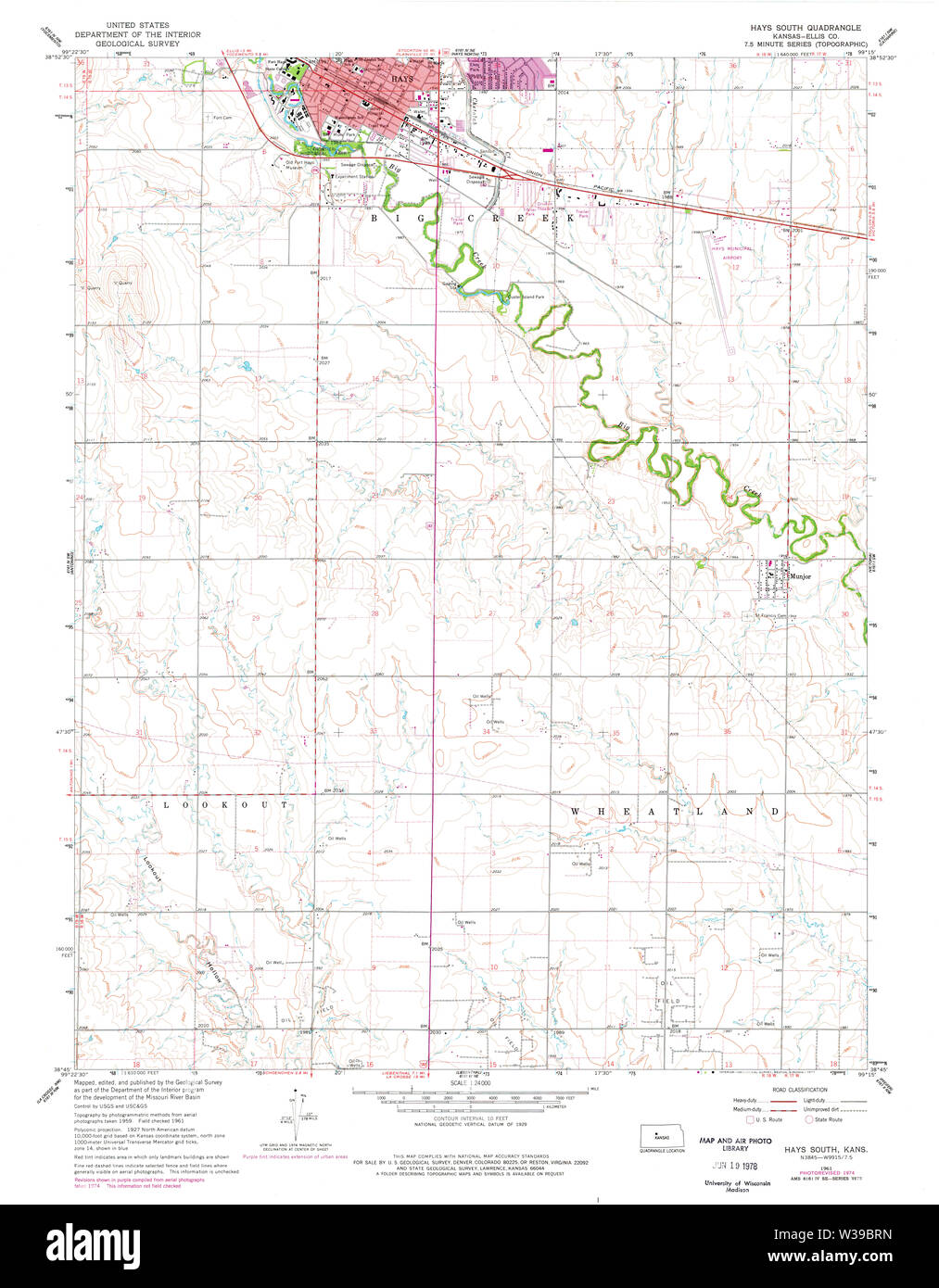 Map of hays kansas hi-res stock photography and images - Alamy