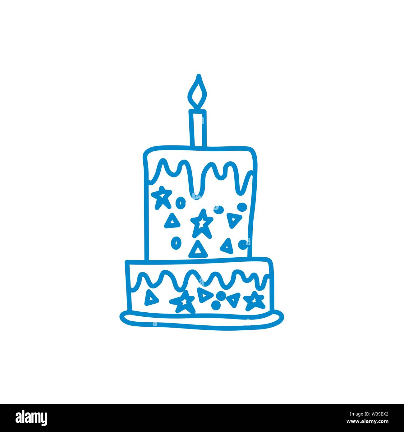 Cake Birthday Design Graphic Template Vector Stock Vector Image & Art ...