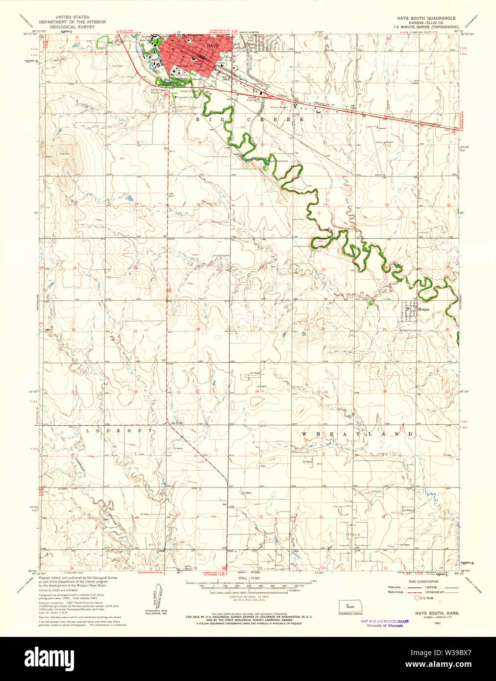Map of hays kansas hi-res stock photography and images - Alamy