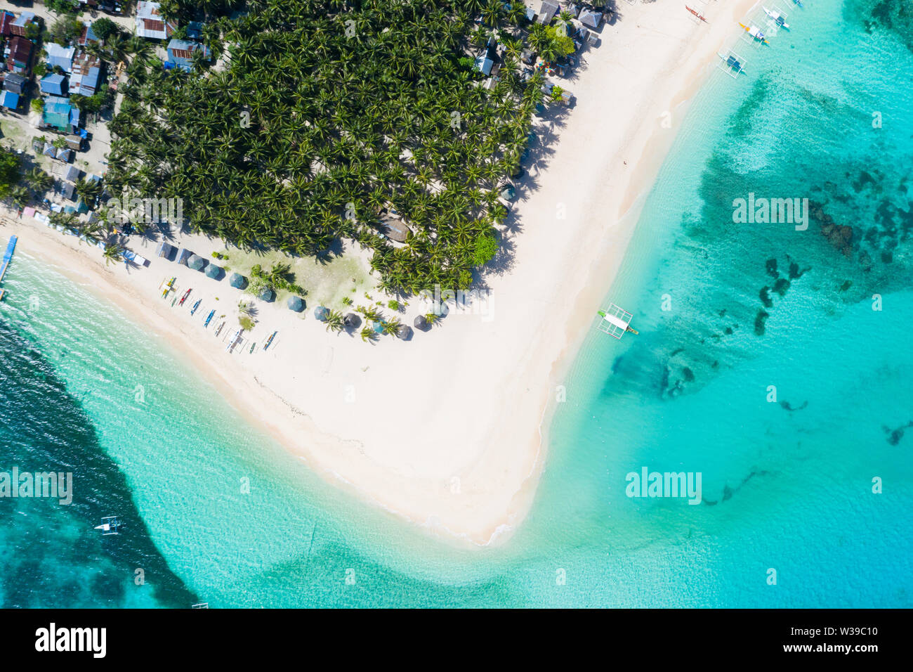 Daku Island, Siargao, Philippines - Tropical beach with blue water and ...