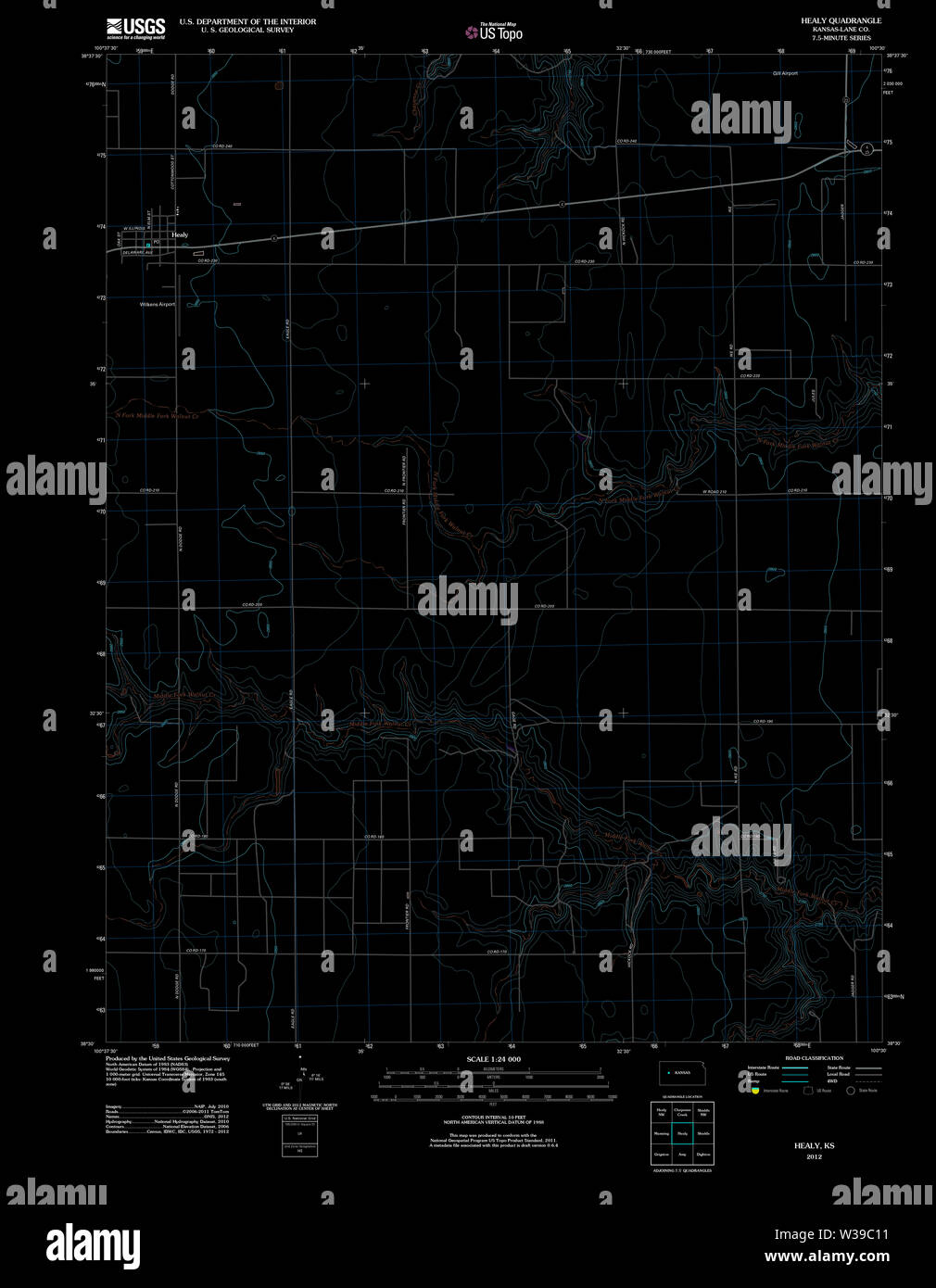 Healy kansas map hi-res stock photography and images - Alamy