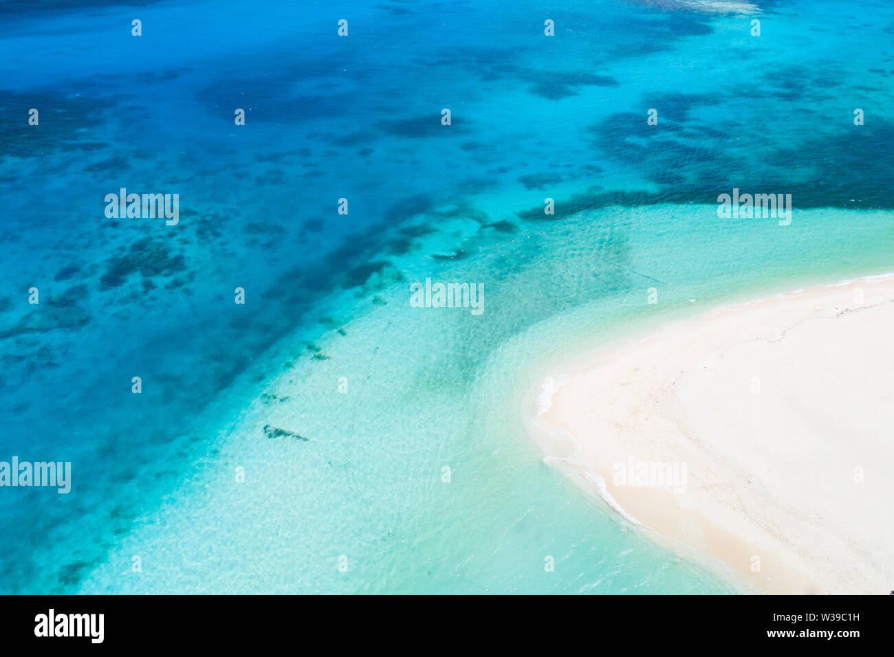 Daku Island, Siargao, Philippines - Tropical beach with blue water and ...