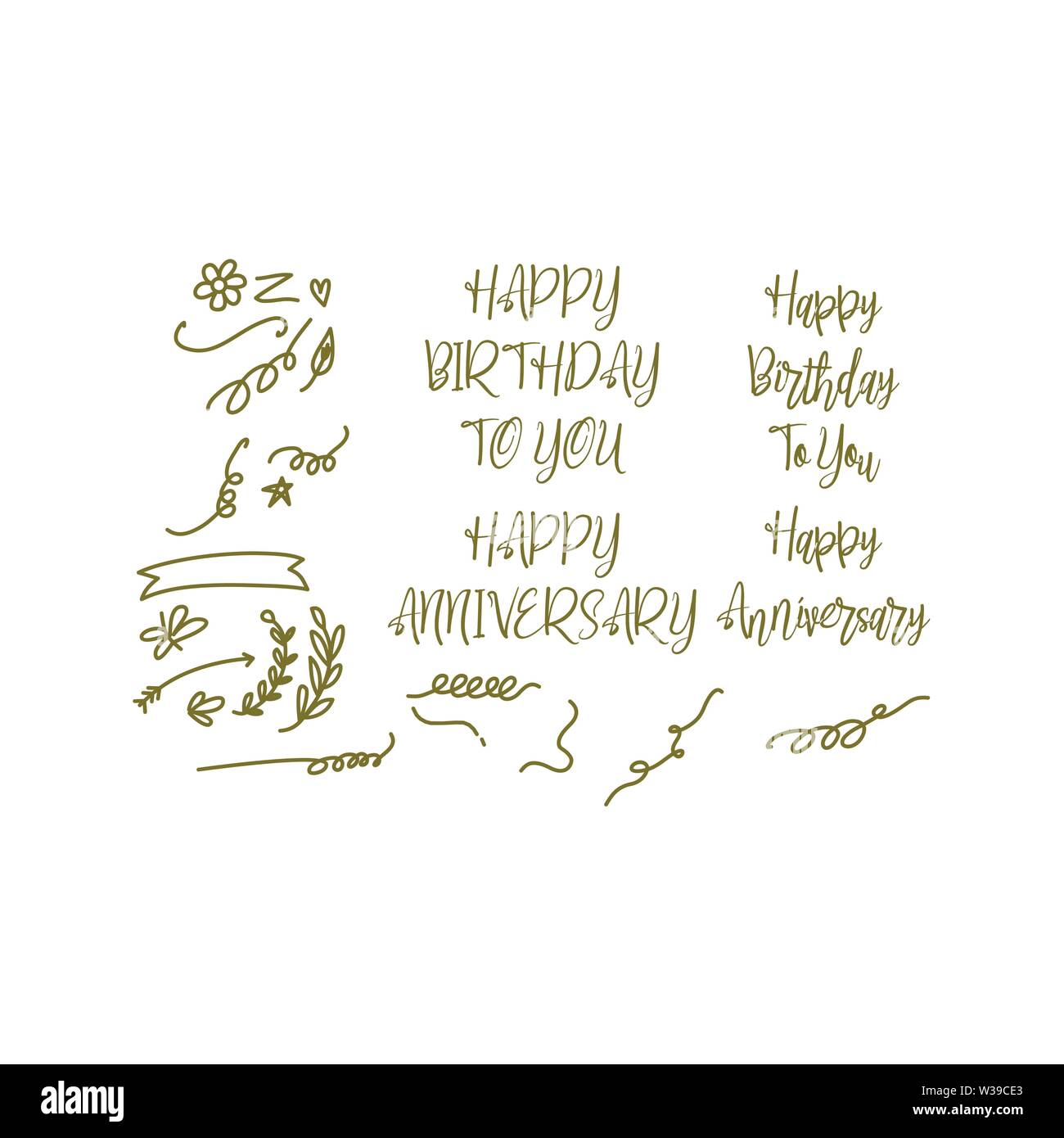 Birthday Anniversary Design Graphic Template Vector Stock Vector Image ...