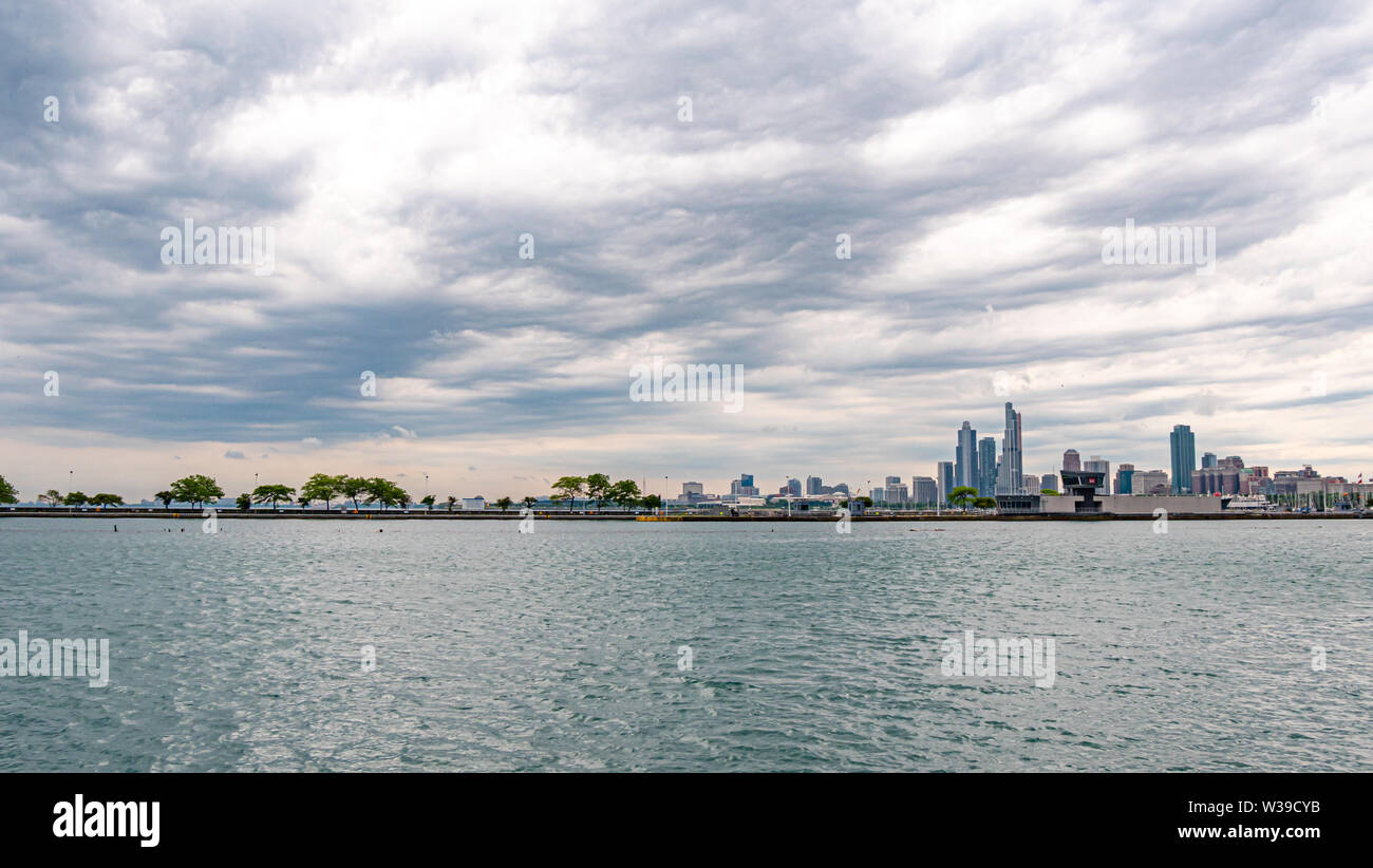 Skyline of Chicago - view from Navy Pier - CHICAGO, USA - JUNE 11, 2019 ...