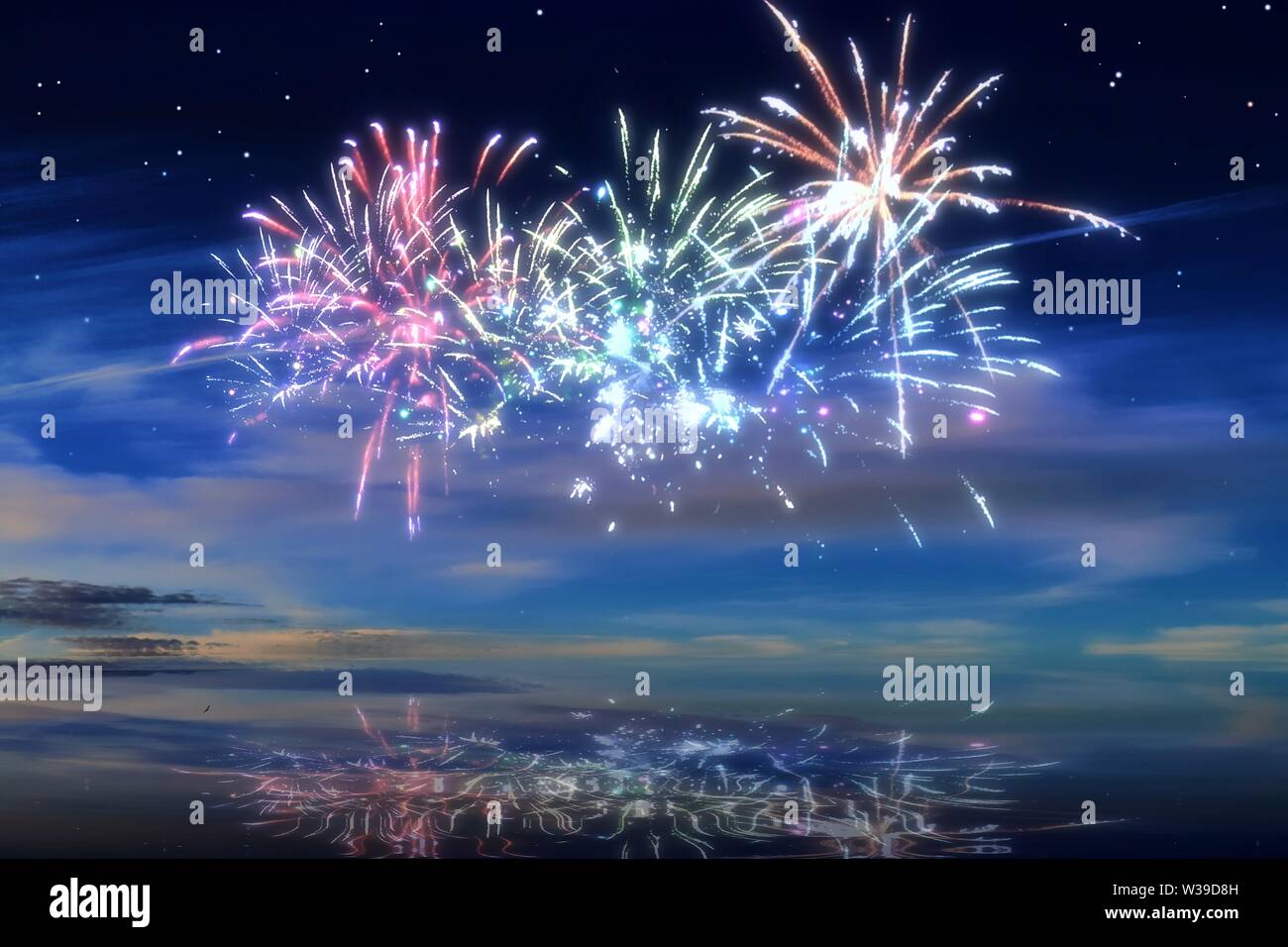 Fireworks display in front black hi-res stock photography and images ...