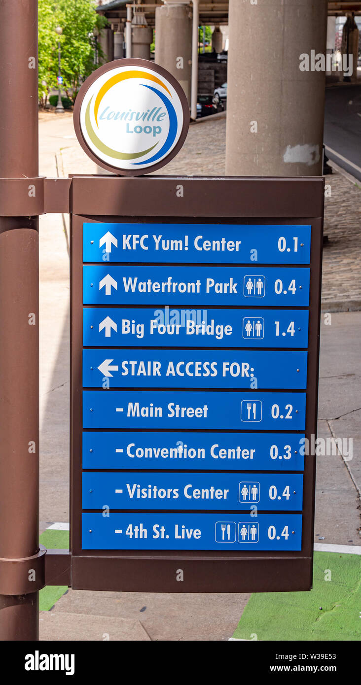 Downtown louisville sign kentucky hi-res stock photography and images ...