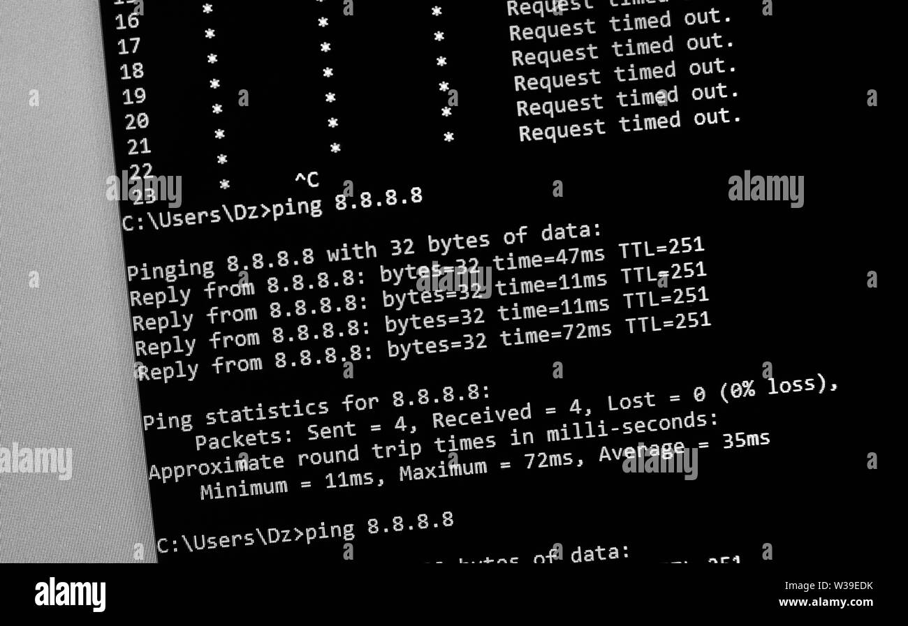 Network ping hi-res stock photography and images - Alamy