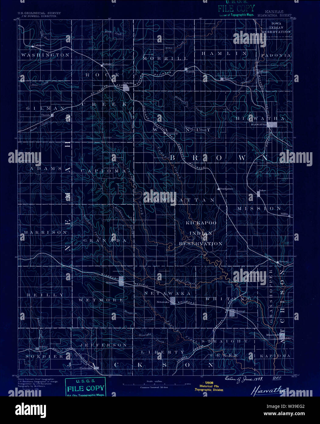 Map of hiawatha hi-res stock photography and images - Alamy