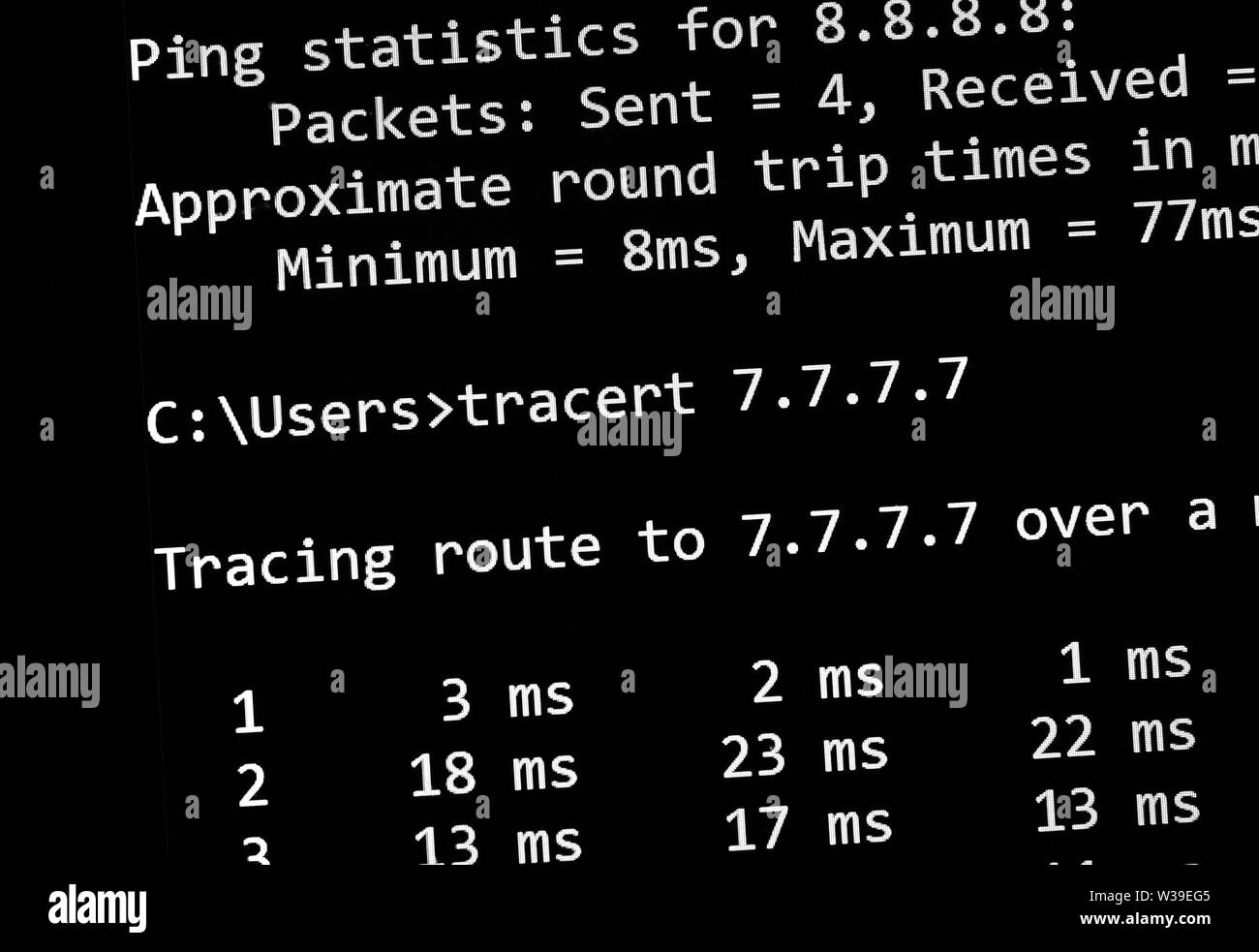 Cyber security network trace route hi-res stock photography and images ...