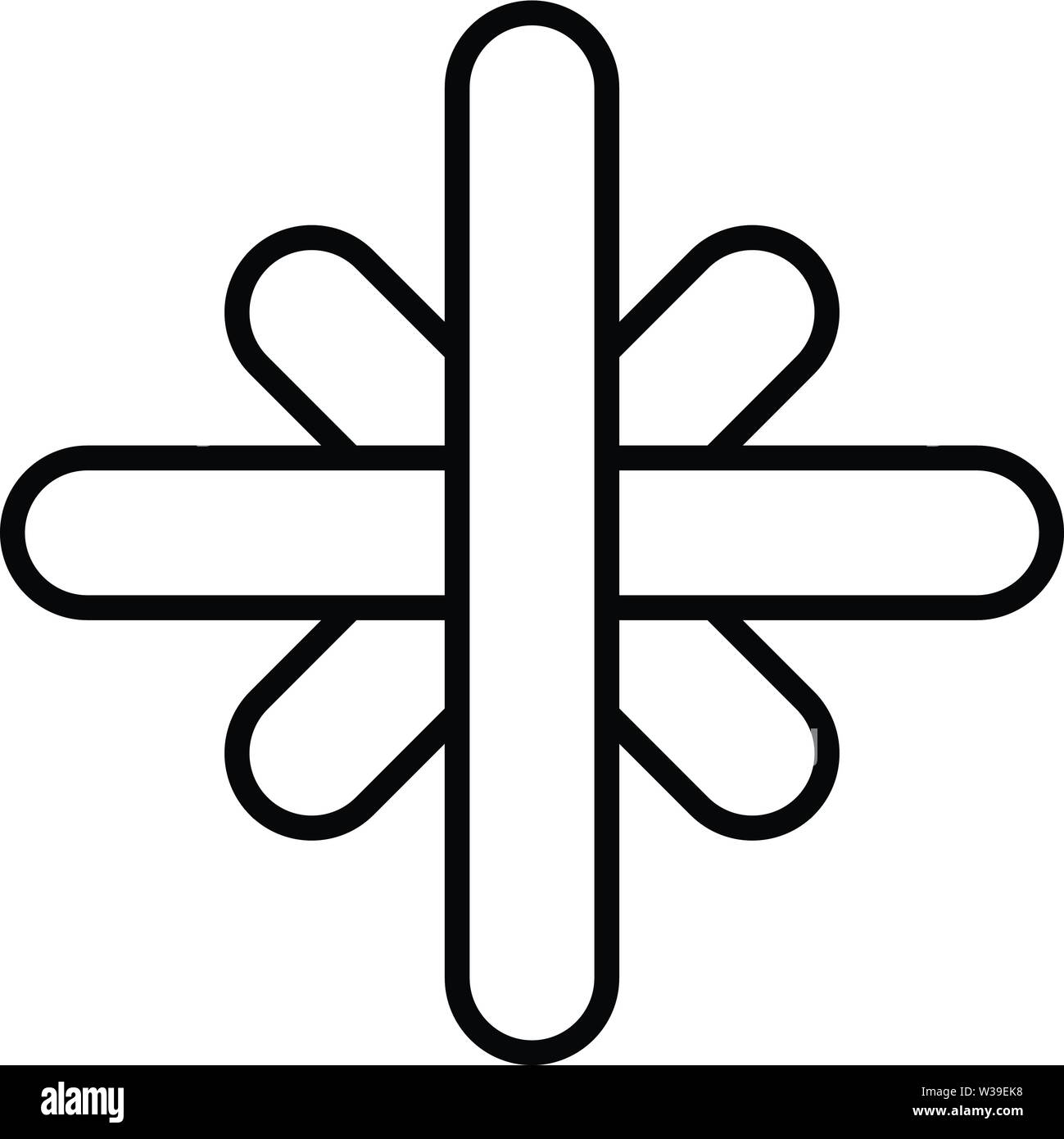 flower star sign symbol design illustration vector art Stock Vector ...