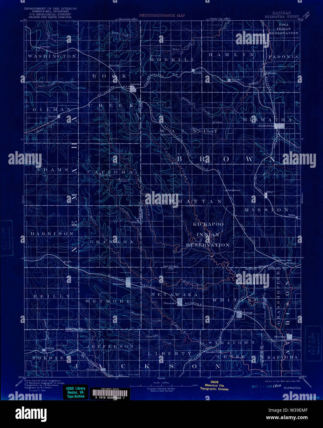 Map of hiawatha hi-res stock photography and images - Alamy