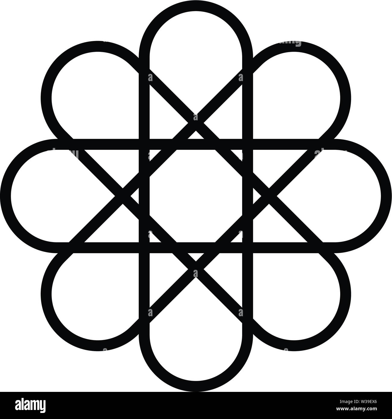 flower star sign symbol design illustration vector art Stock Vector ...