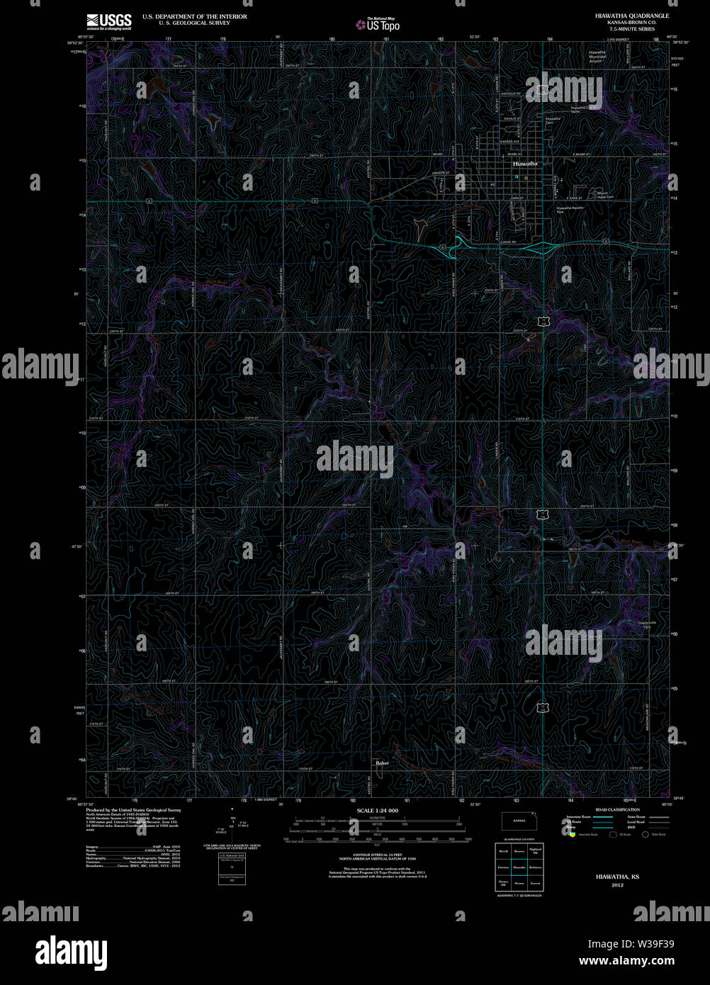 Map of hiawatha hi-res stock photography and images - Alamy