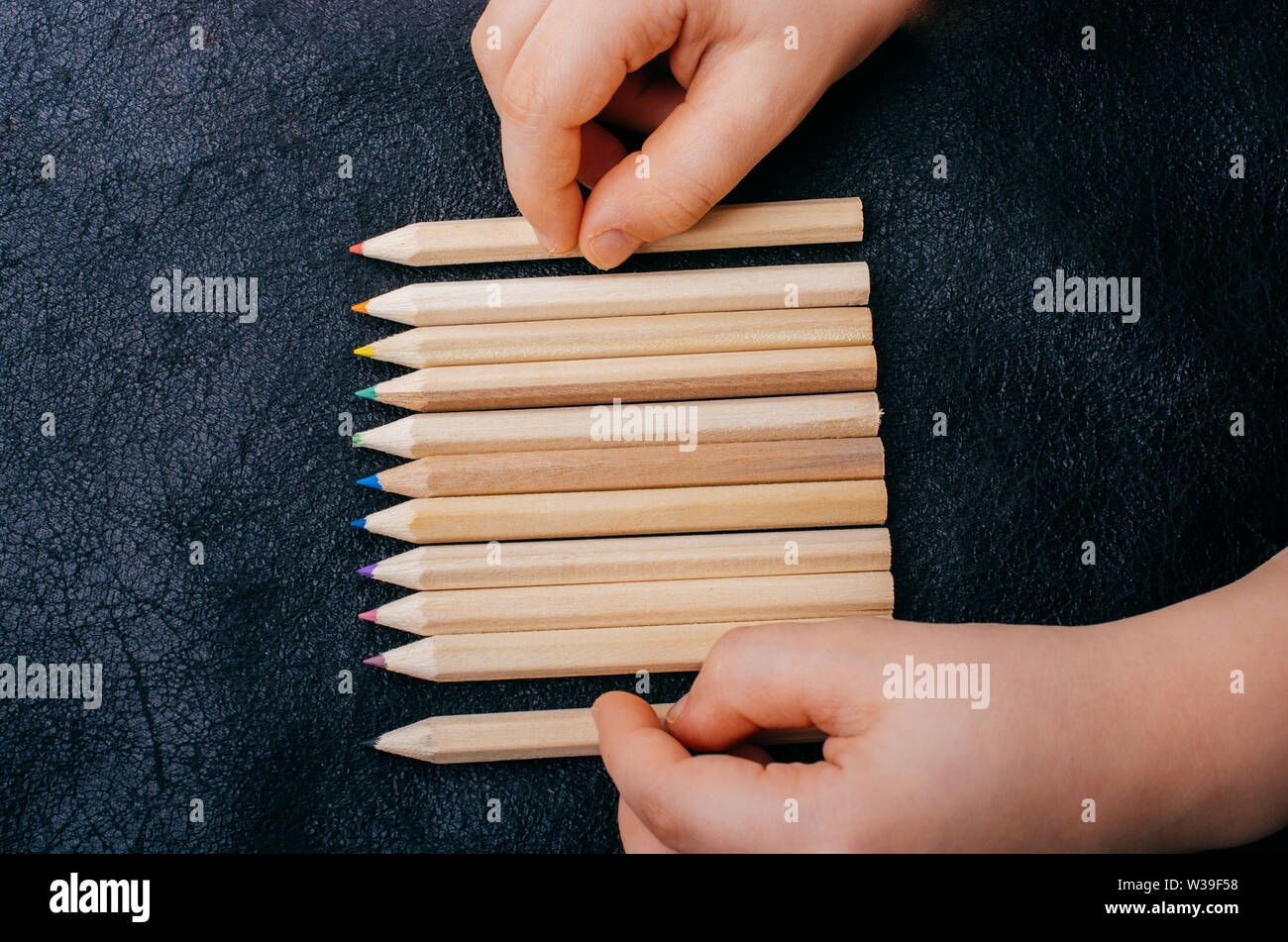 Variety of colors vector set of colored pencils. Drawing and painting ...