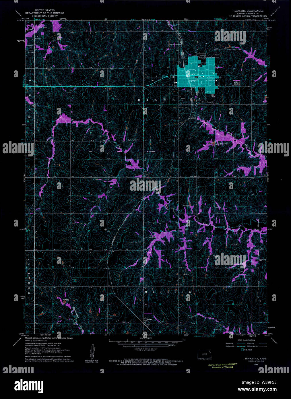 Map of hiawatha hi-res stock photography and images - Alamy