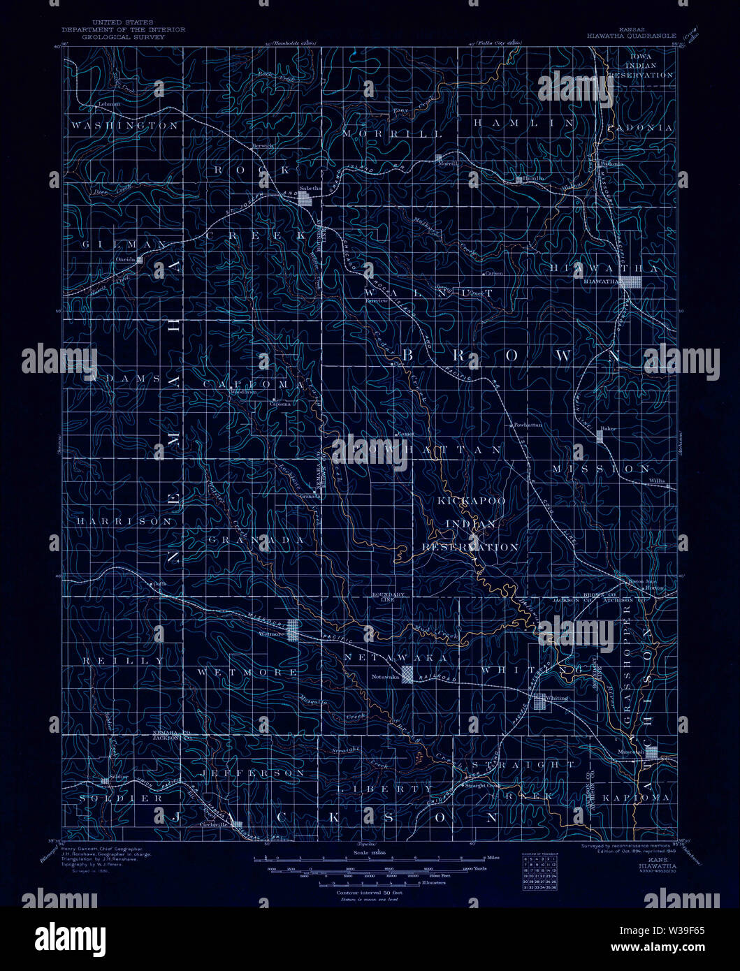 Hiawatha map hi-res stock photography and images - Alamy