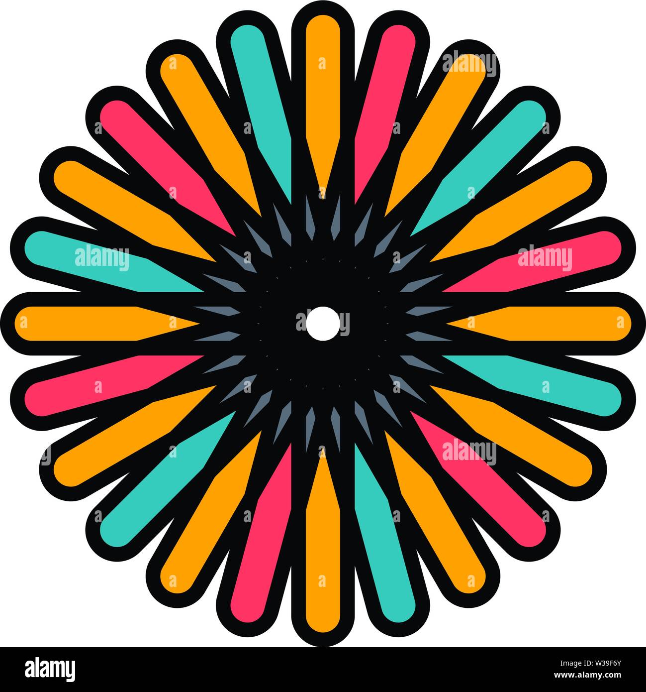 flower star sign symbol design illustration vector art Stock Vector ...