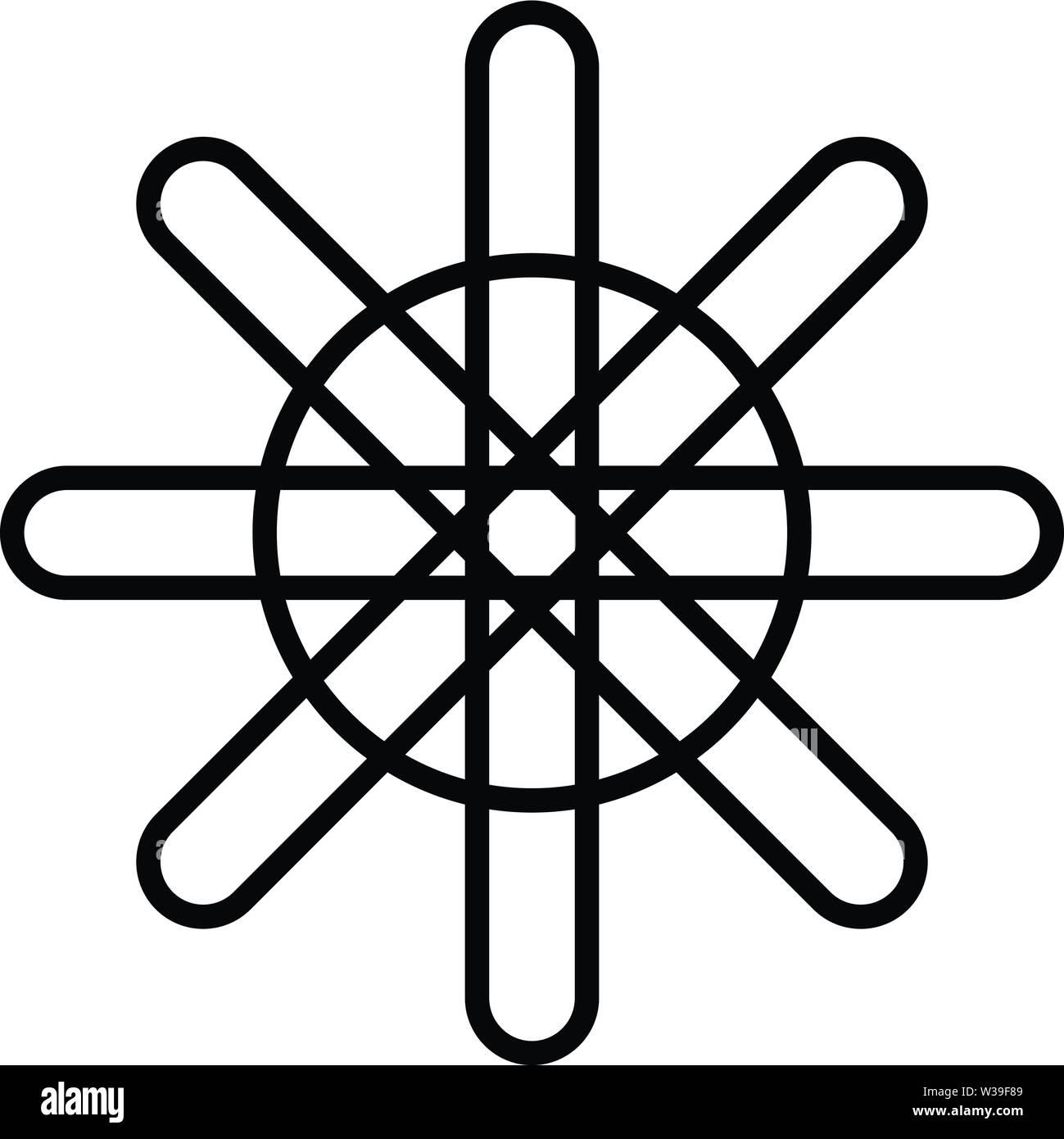 flower star sign symbol design illustration vector art Stock Vector ...