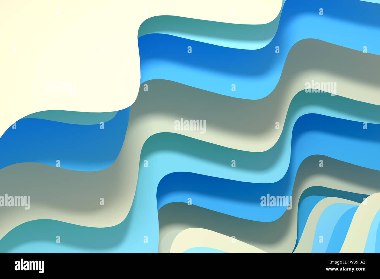 3d rendering curve paper background, tint color background, computer digital background Stock ...