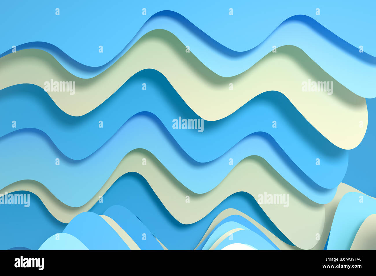 3d rendering curve paper background, tint color background, computer digital background Stock ...