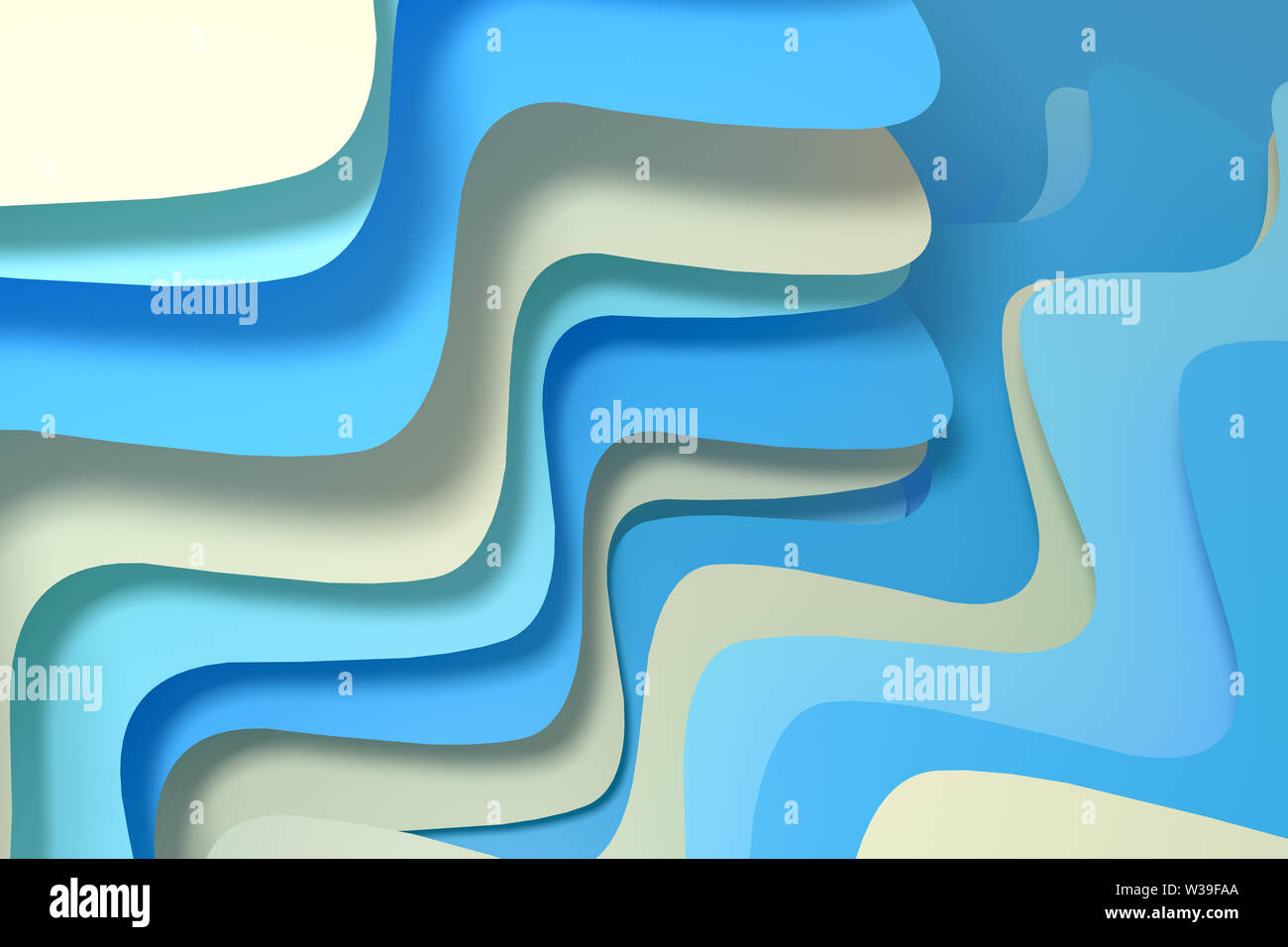 3d rendering curve paper background, tint color background, computer digital background Stock ...
