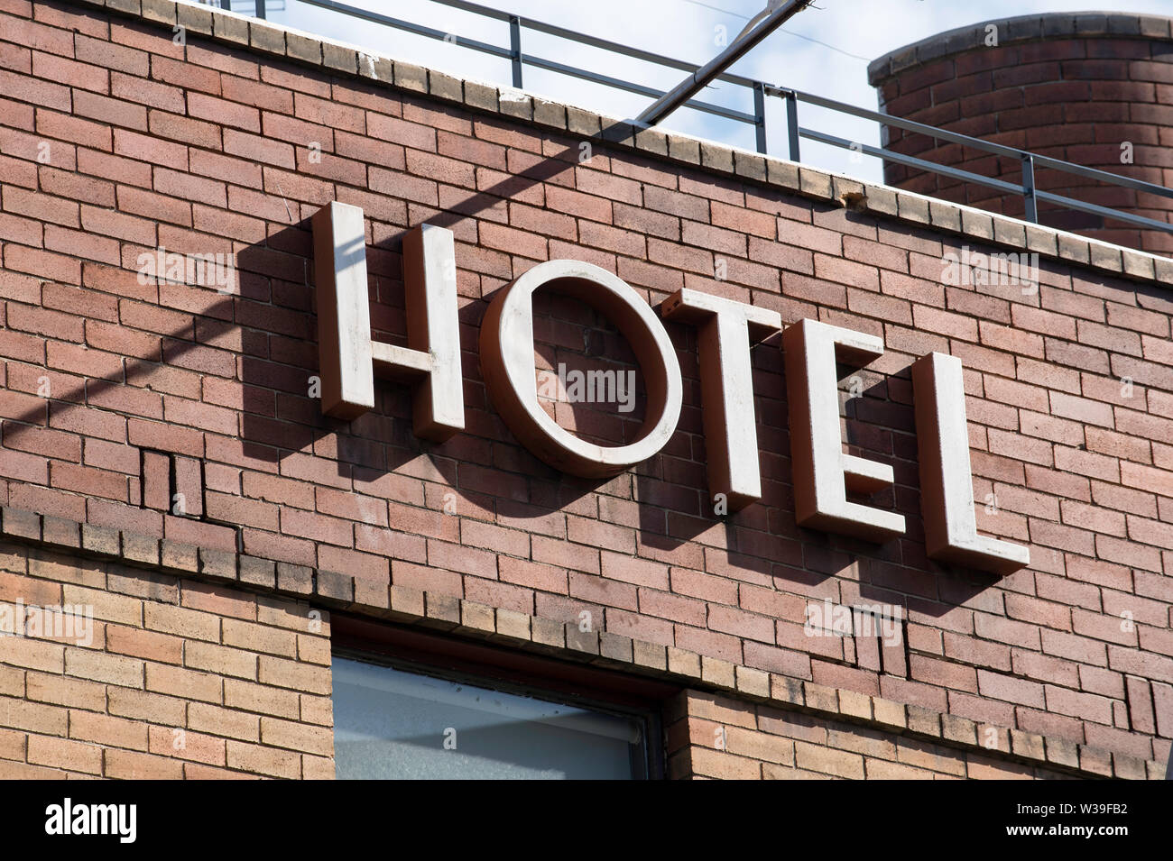The word HOTEL on the side of the historic Hollywood Hotel in Surry ...