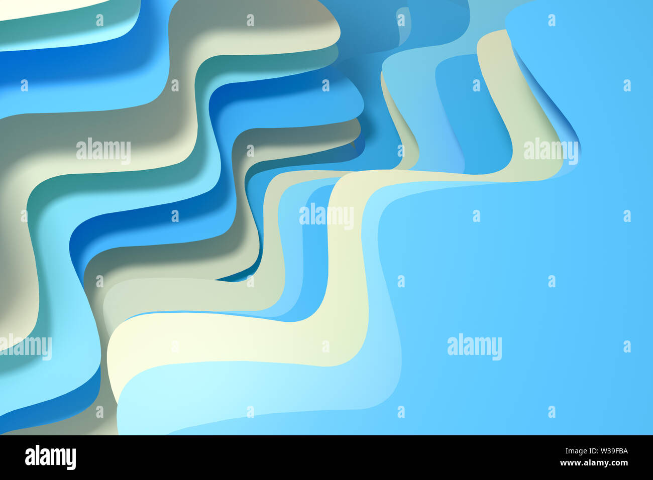 3d rendering curve paper background, tint color background, computer digital background Stock ...