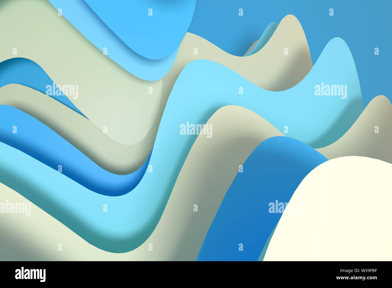 3d rendering curve paper background, tint color background, computer digital background Stock ...