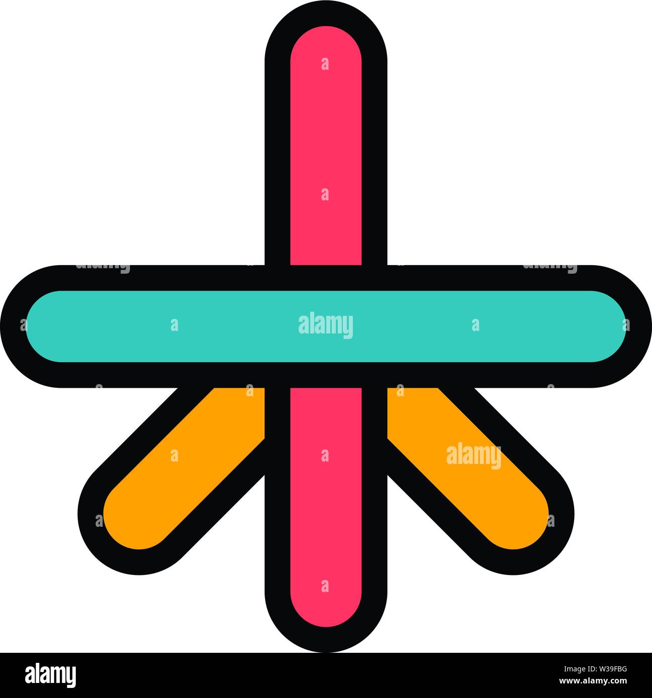 flower star sign symbol design illustration vector art Stock Vector ...