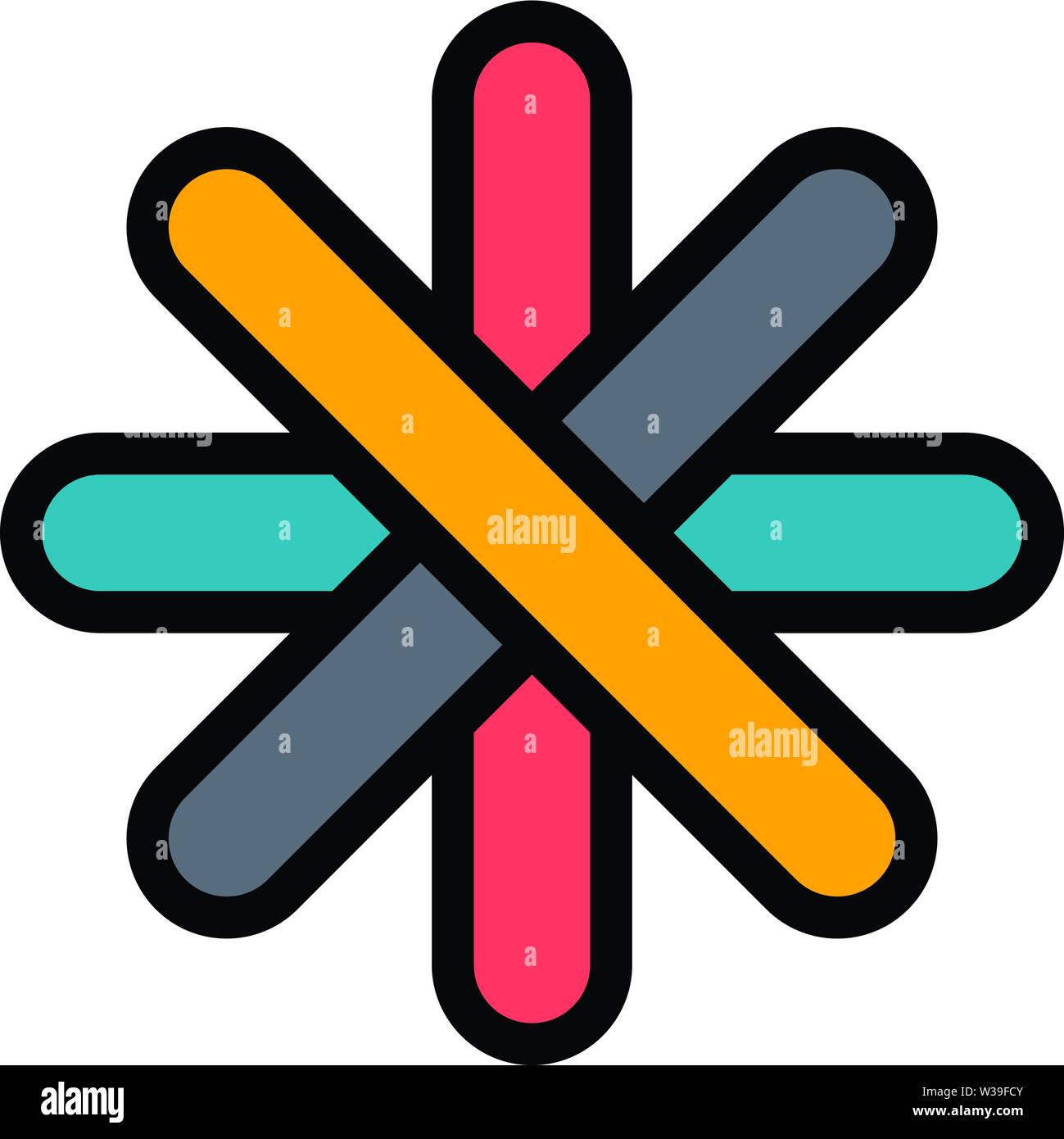 flower star sign symbol design illustration vector art Stock Vector ...