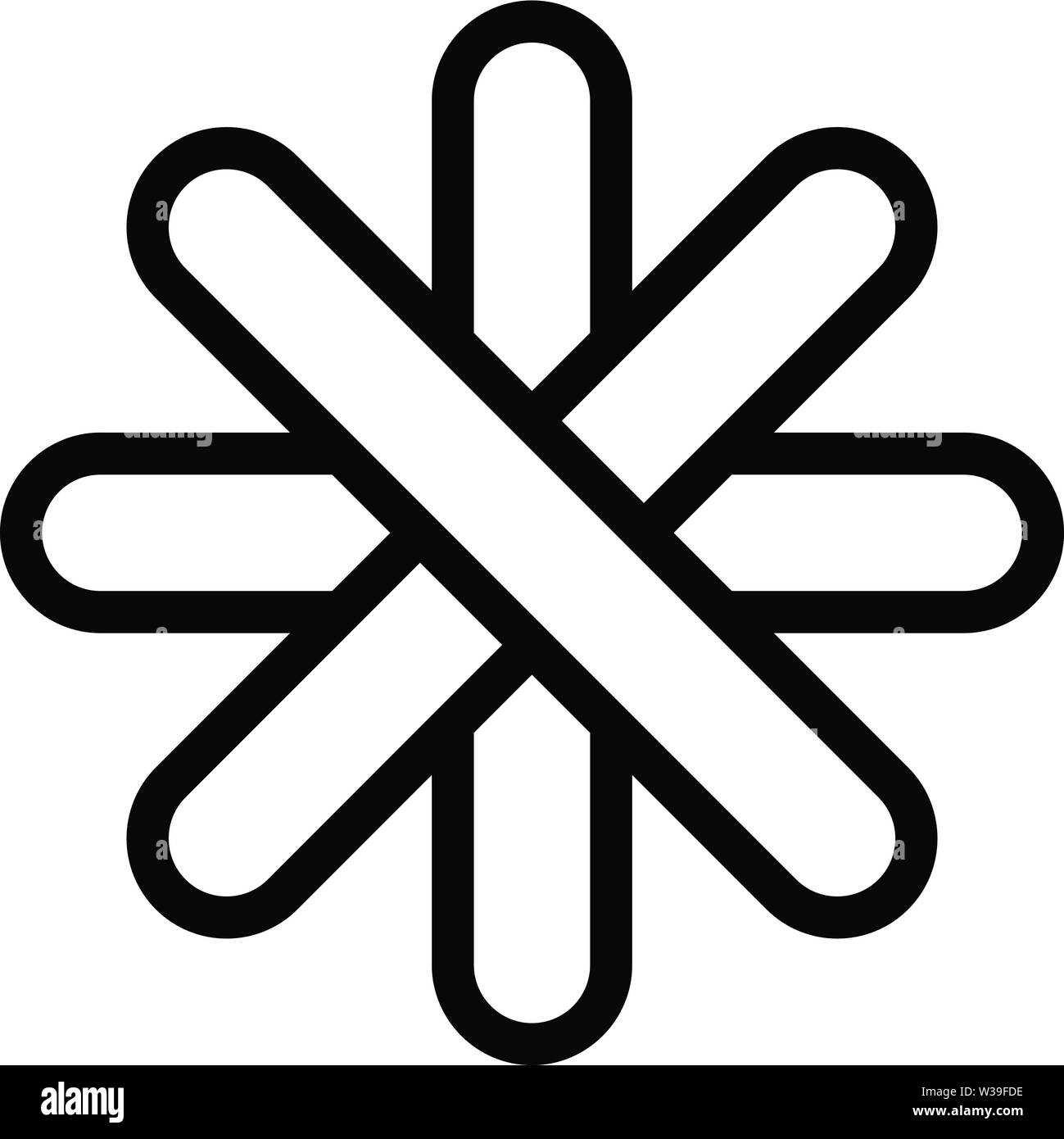 flower star sign symbol design illustration vector art Stock Vector ...