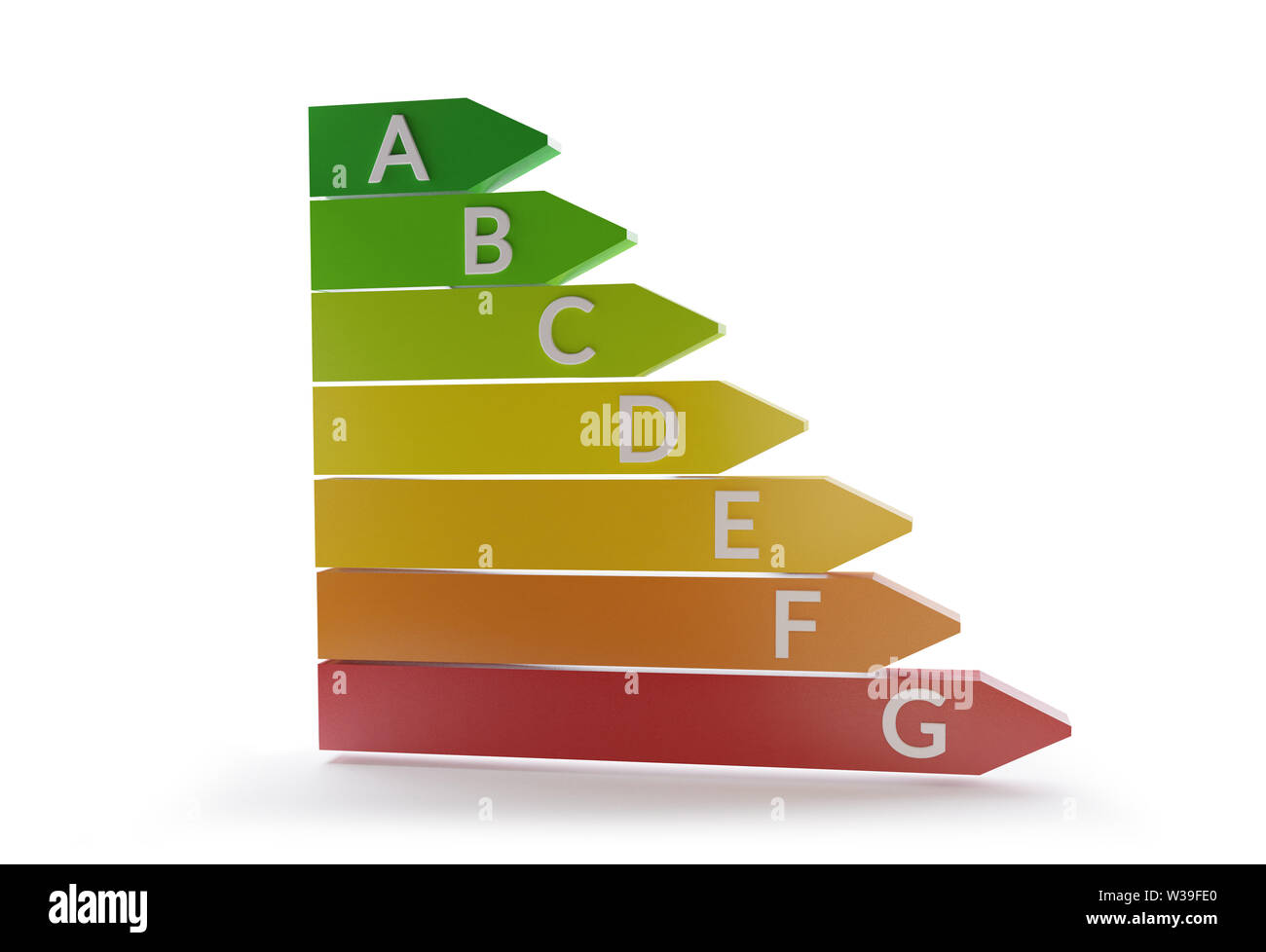 energy rating isolated on white background 3d-illustration Stock Photo ...