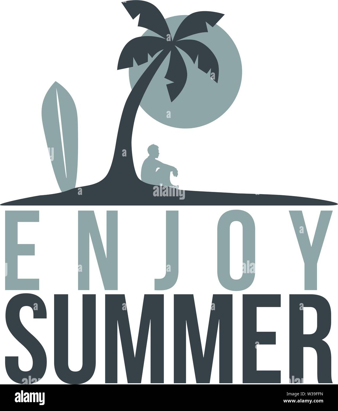 tropical island summer vacation beach holiday vector art Stock Vector ...