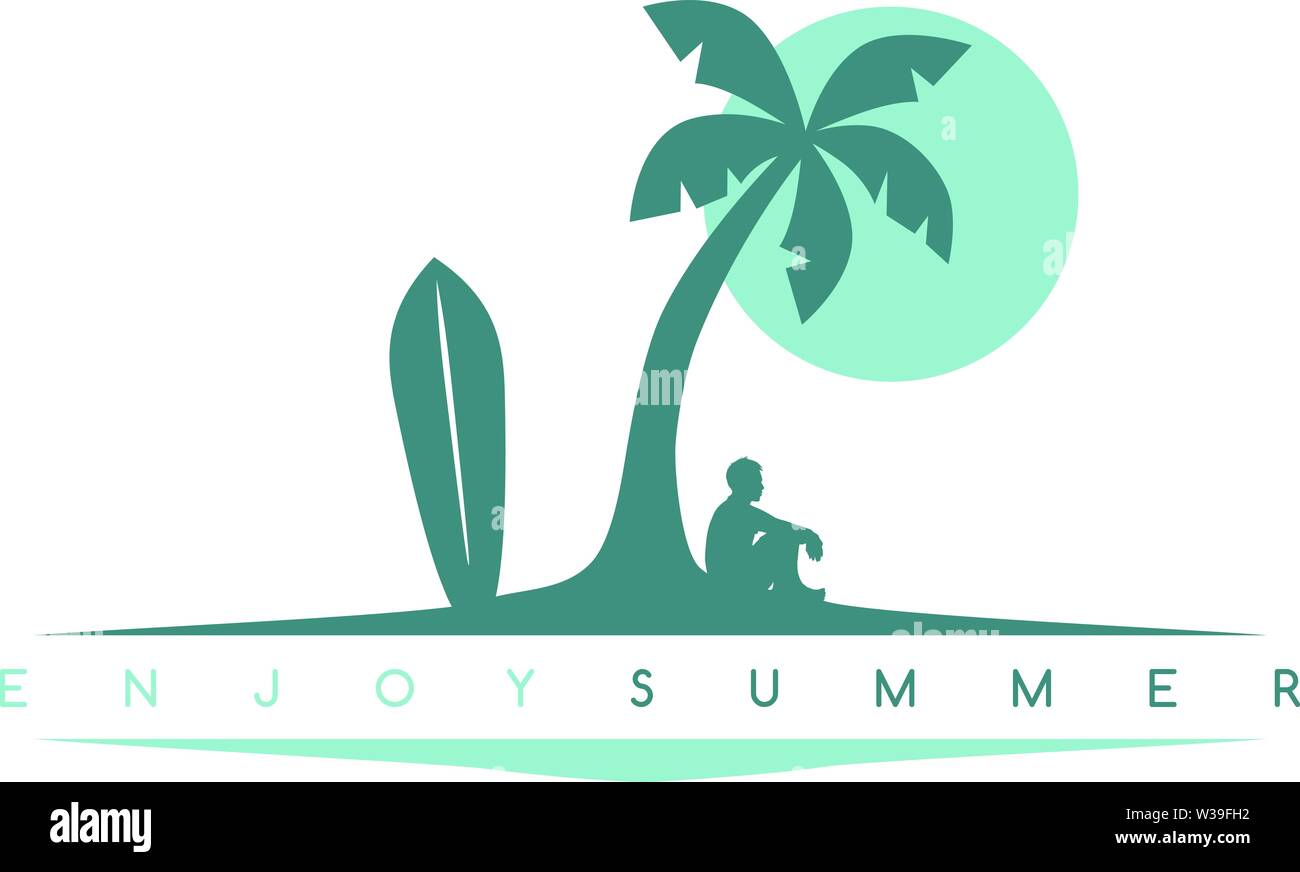 tropical island summer vacation beach holiday vector art Stock Vector ...