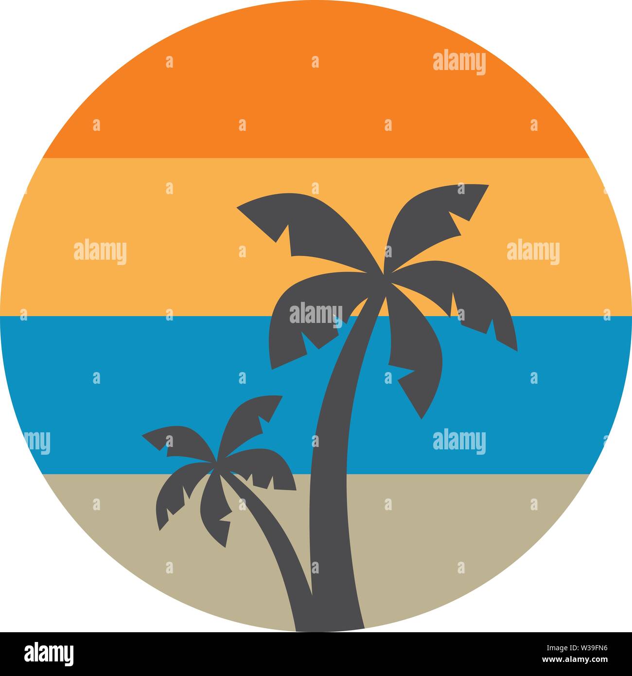 tropical island summer vacation beach holiday vector art Stock Vector ...